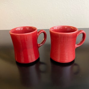 Sets of Colorstax Cranberry Plates, Bowls and Mugs by Metlox | Metlox ...