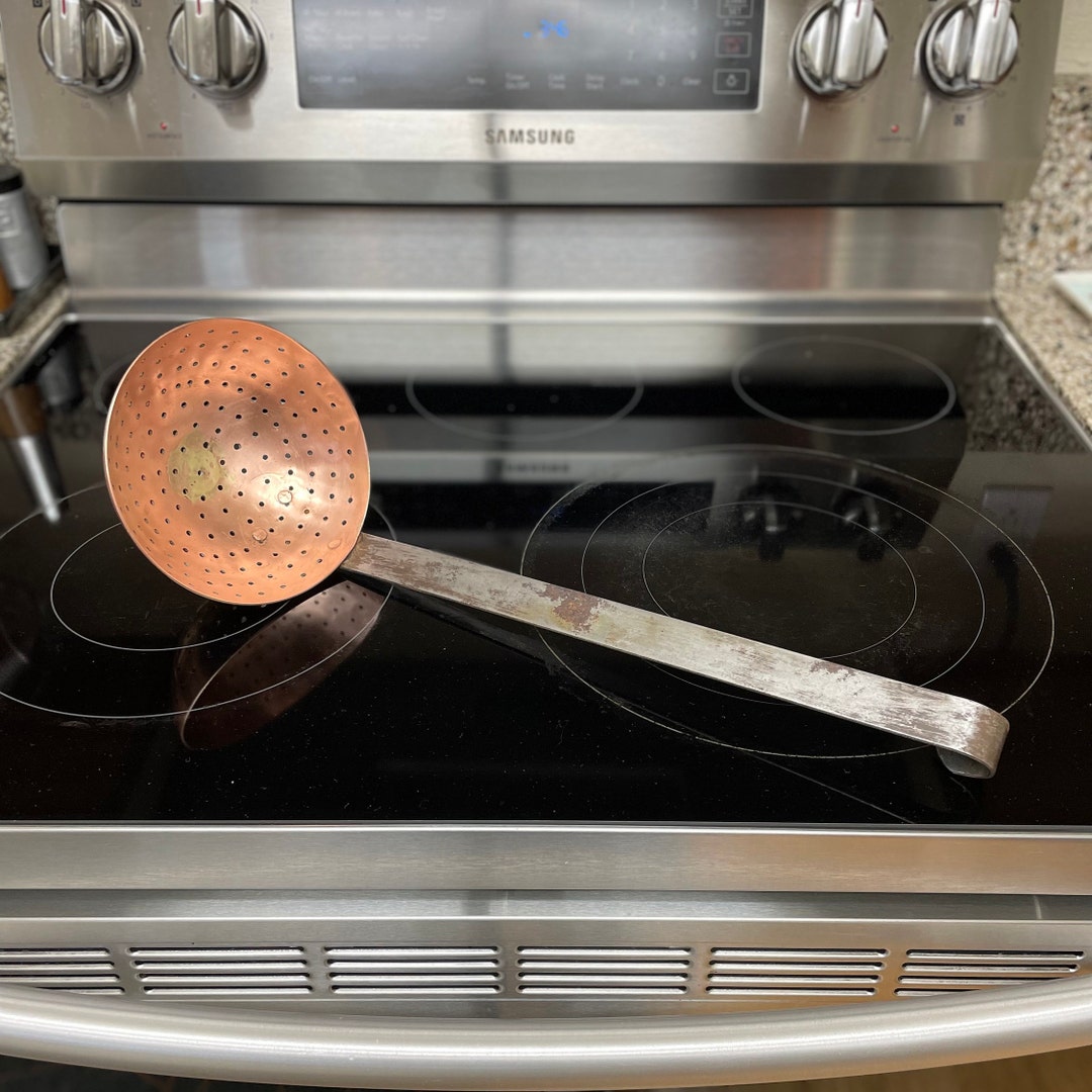 Vintage Copper Ladle With Steel Handle Colander | Vintage Copper ...