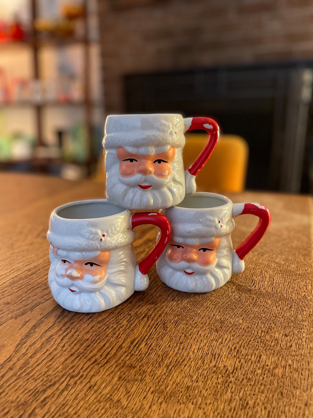 Individual Vintage Santa Face Ceramic Mugs | Sold Separately | Santa ...