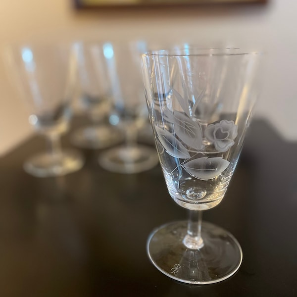 Rosenthal Etched Glasses - Etsy