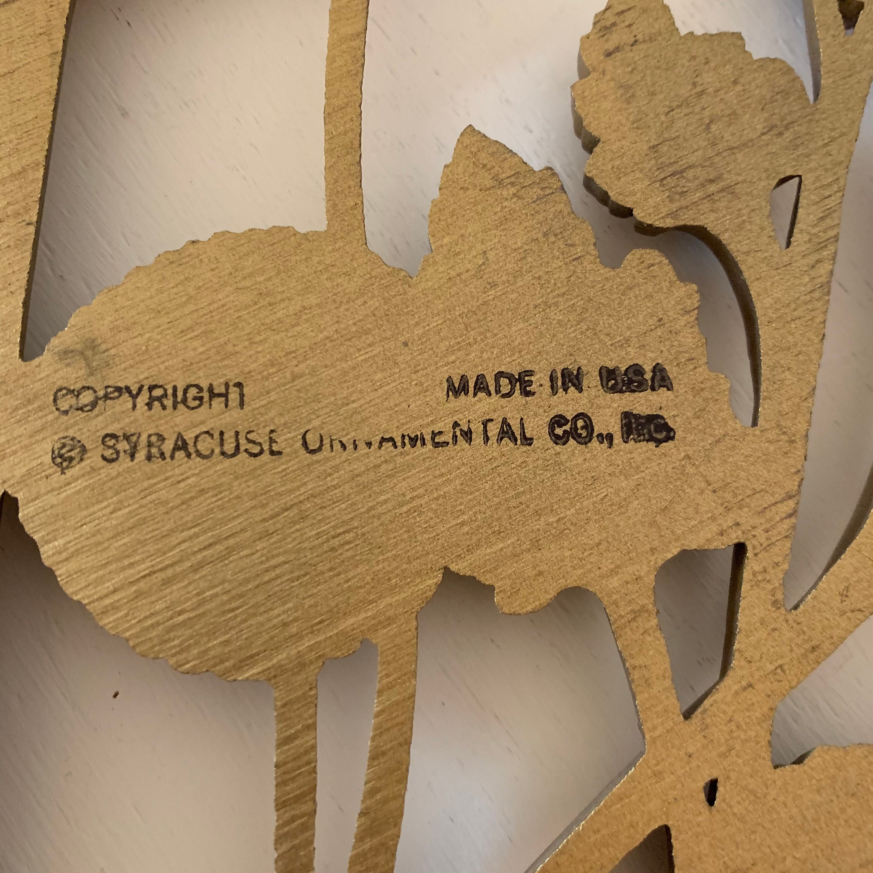 Pair of Gold Flower Wall Hangings by Syroco Ornamental Co. - Etsy