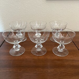 Set of 6 Aquarius Champagne Coupe Glasses by Bryce Glass | Vintage ...
