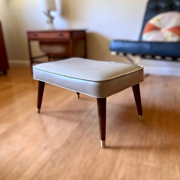 Mid Century Modern Footstool - Etsy