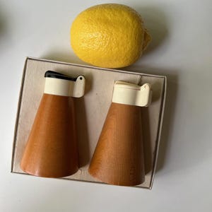 Vintage Rocket Flip Top Wood Salt and Pepper Shaker by Rainbow Wood ...