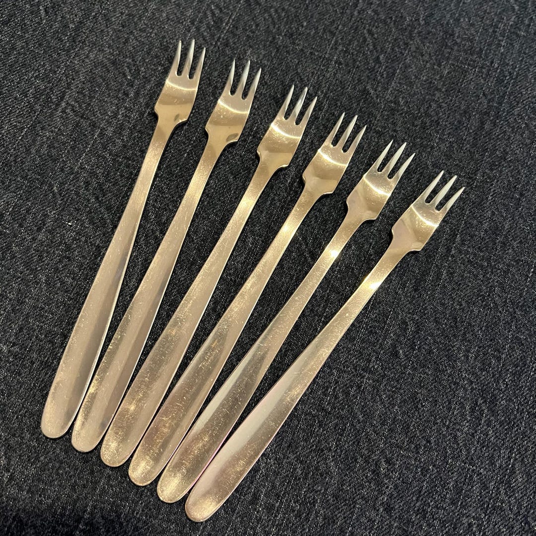 Vintage Set of 6 Vintage Ellips Cocktail Seafood Forks by Gense Sweden ...