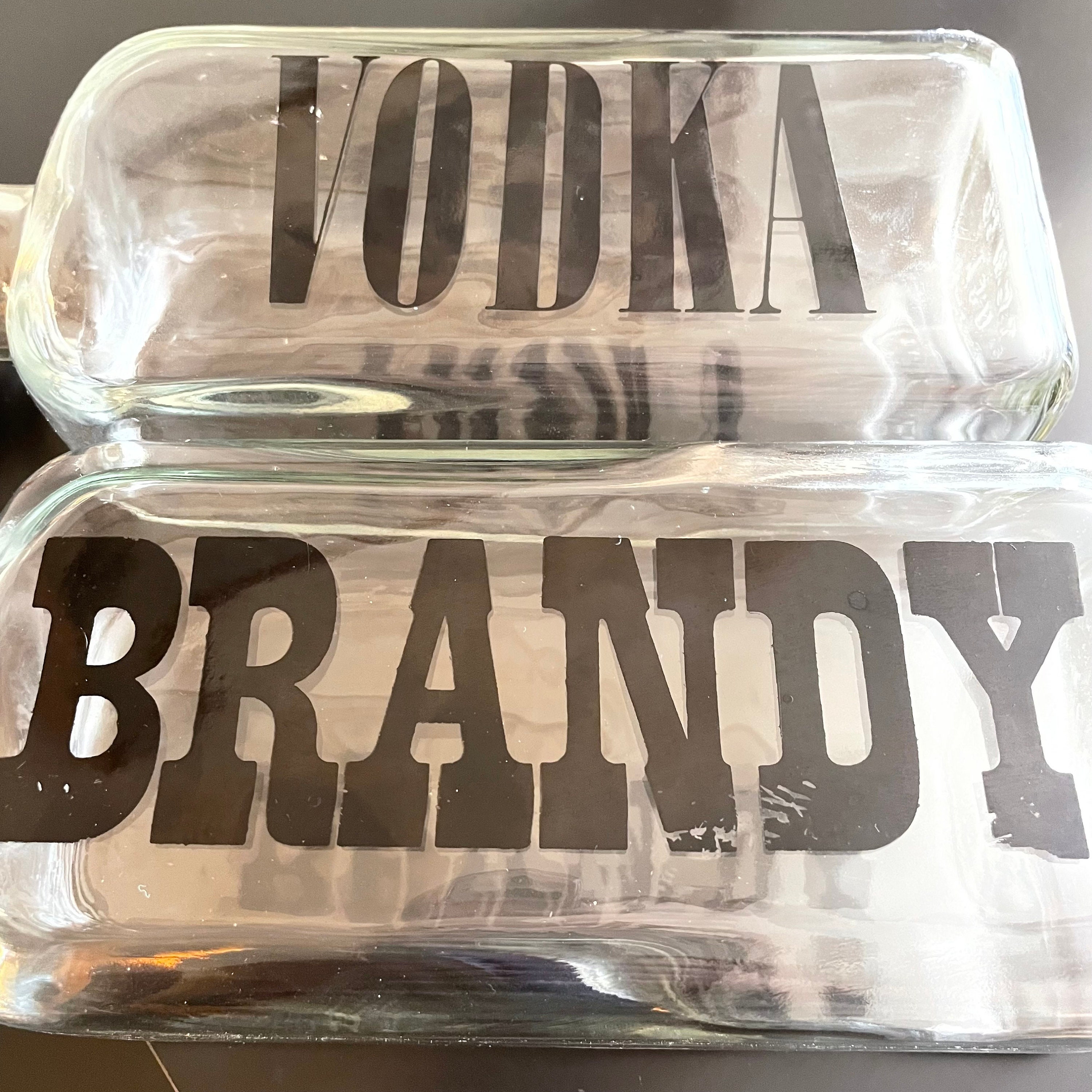 Your Choice of Graphic Lettering Liquor Bottles by TC Wheaton | Etsy