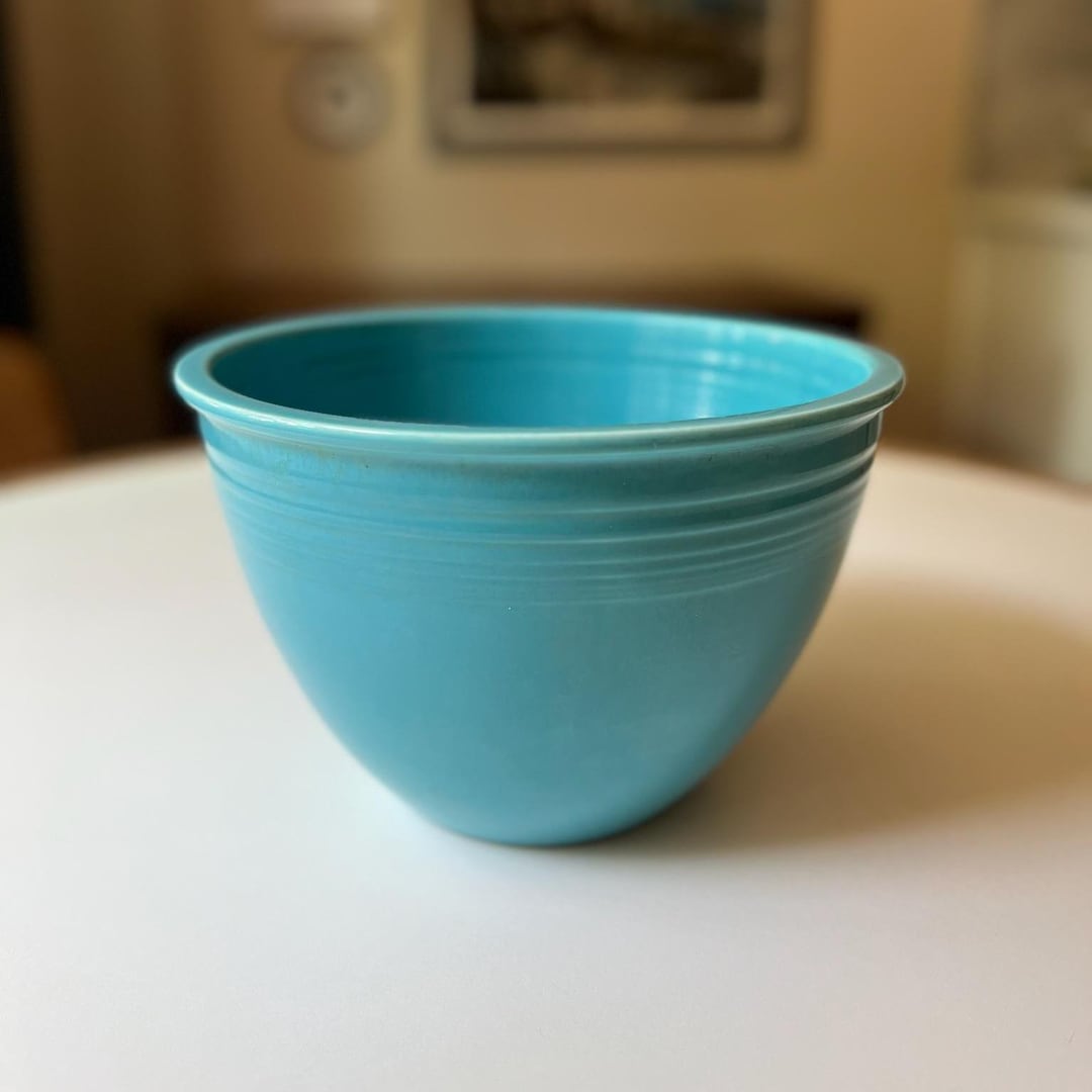 Vintage Fiestaware Turquoise Original 9" Mixing Bowl by Homer Laughlin ...