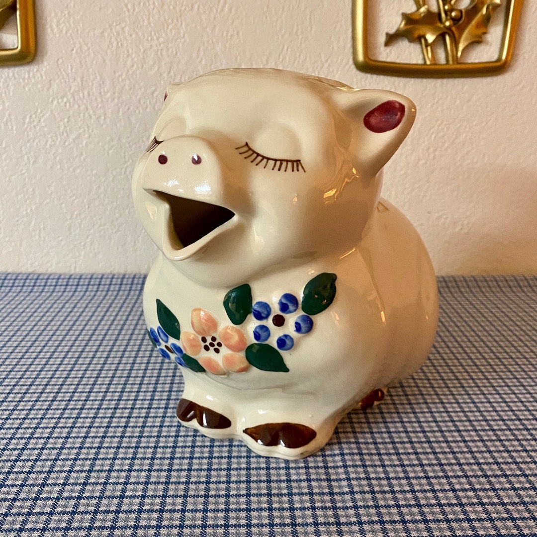 Shawnee Pottery "smiley" Figural #4 Patented Ceramic Pig Pitcher | Made ...