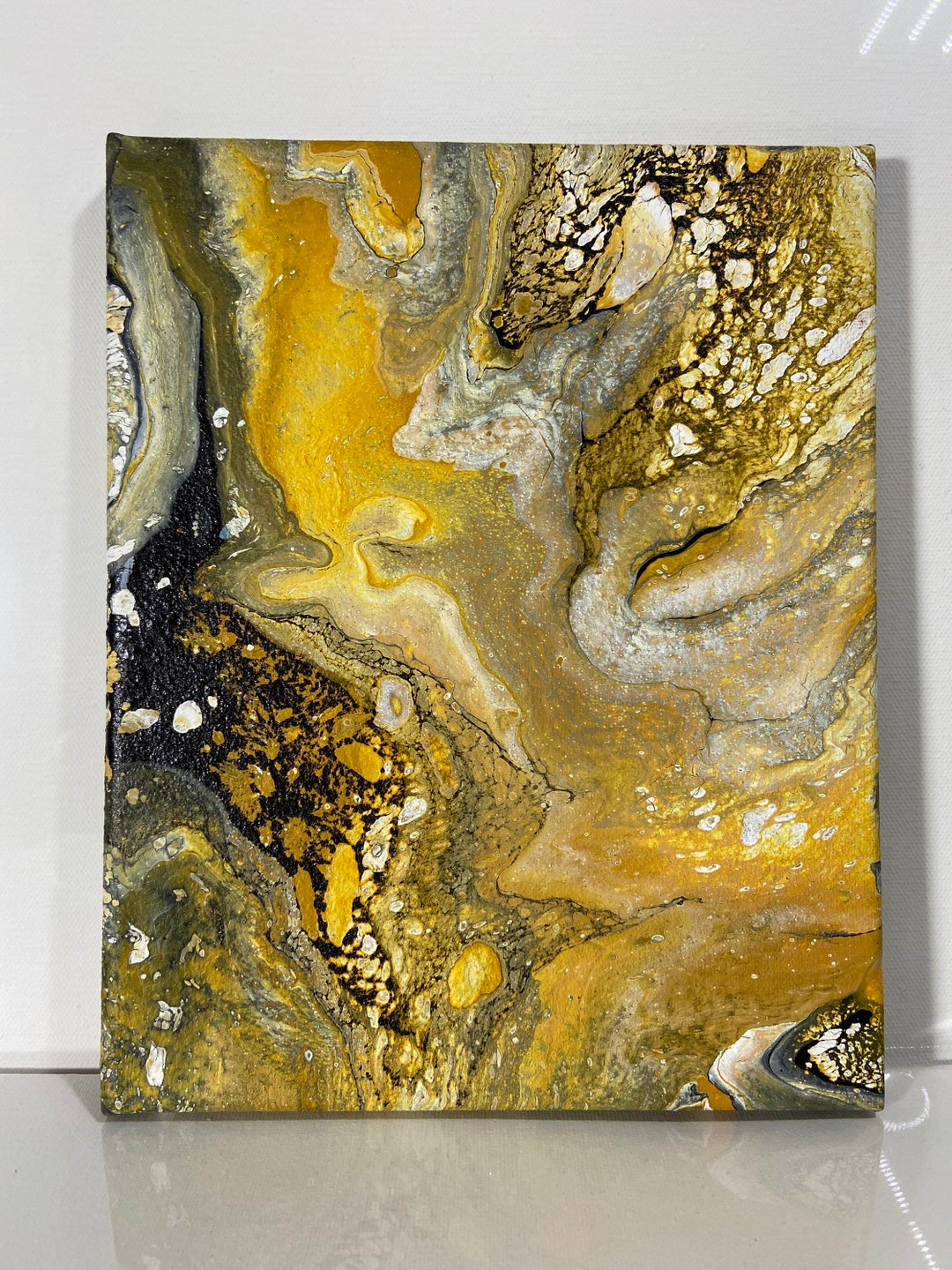 Desert Lake Abstract Painting on Canvas - Etsy