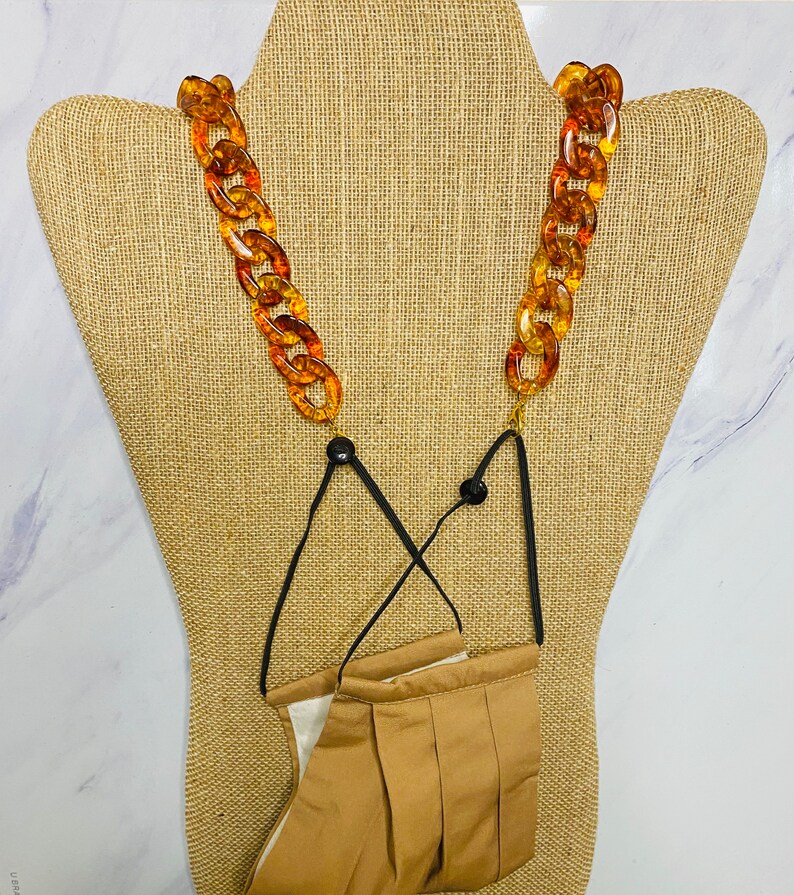 Chic Large Tortoise Mask Chain Holder Hazel - Etsy