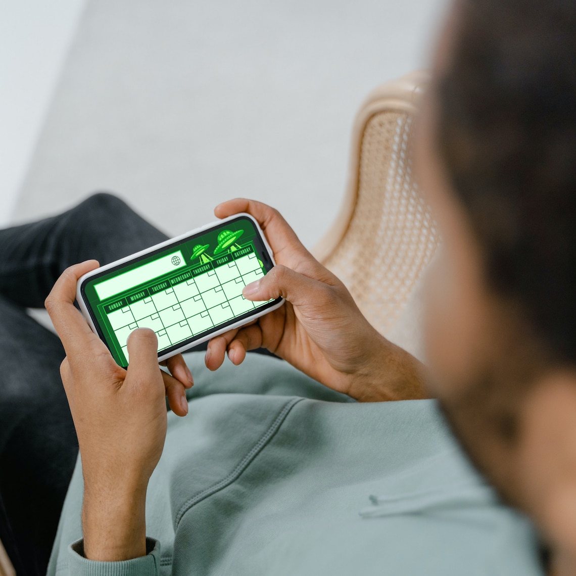 Alien UFO Monthly Calendar Printable, Downloadable Planner, Space ...