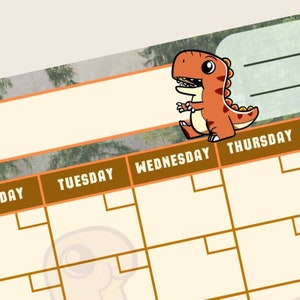 Cute Baby Dinosaur Calendar Office Gift, Monthly Planner Printable ...
