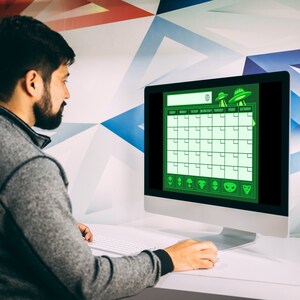 Alien UFO Monthly Calendar Printable, Downloadable Planner, Space ...