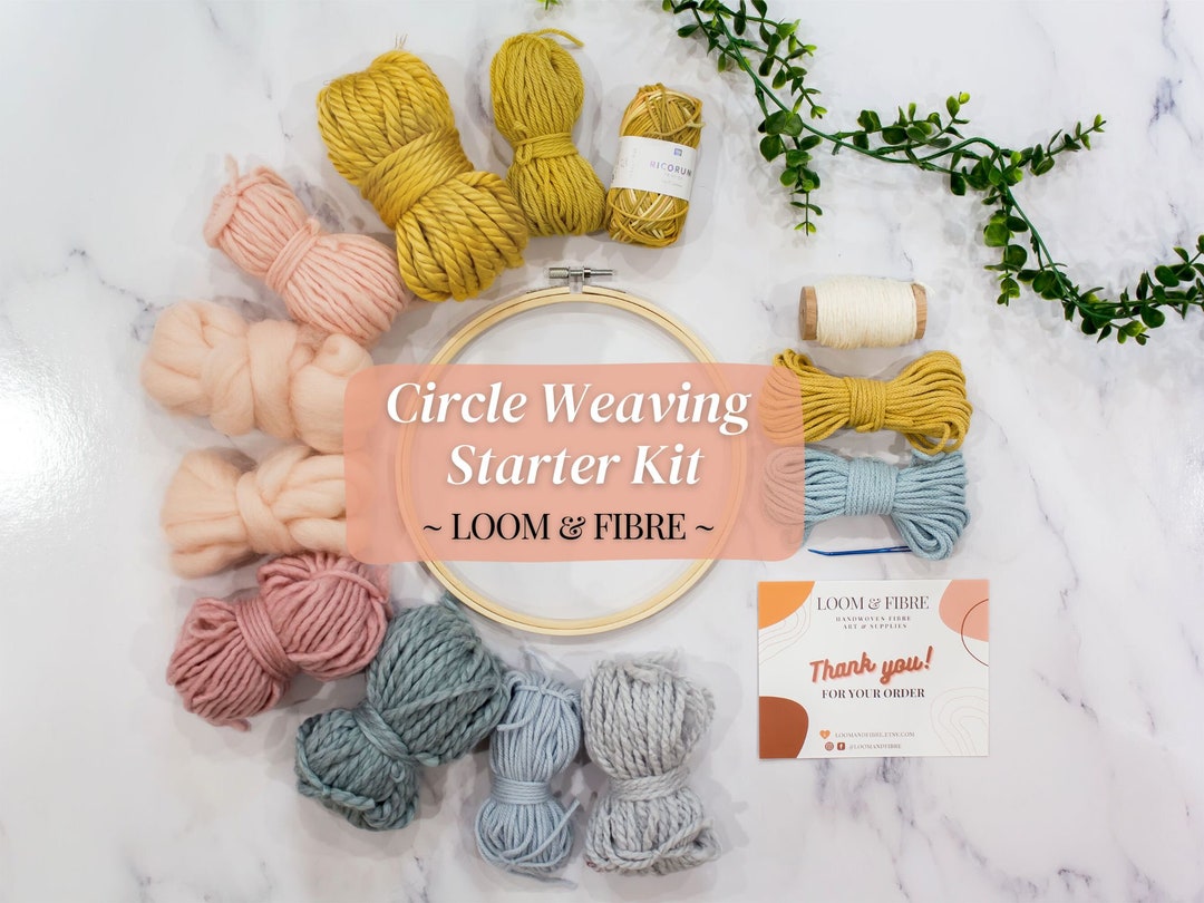 Circle Weaving Kit - Round Weaving Starter Kit - Beginner Weaving Kit ...