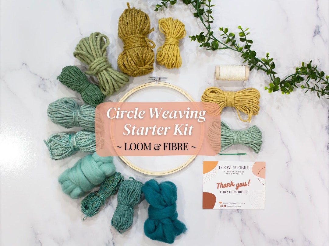 Circle Weaving Kit - Round Weaving Starter Kit - Beginner Weaving Kit ...