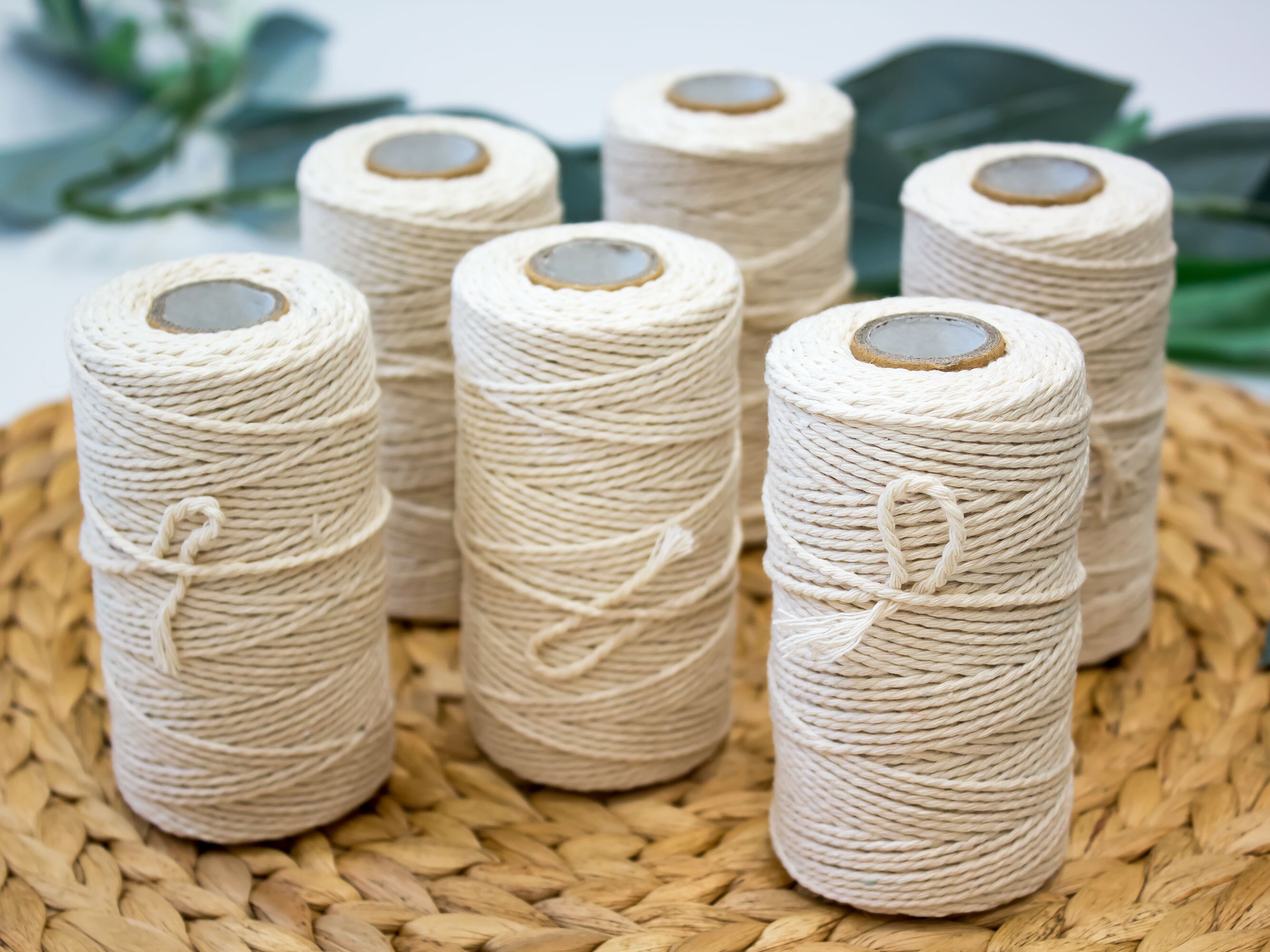 Warp String | Natural Cotton String | 1mm String | 1mm 2-ply Cord ...