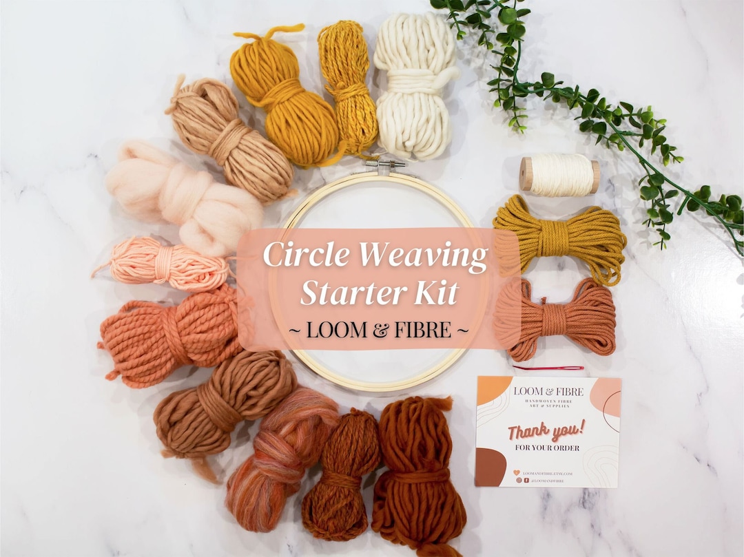 Circle Weaving Kit - Round Weaving Starter Kit - Beginner Weaving Kit ...