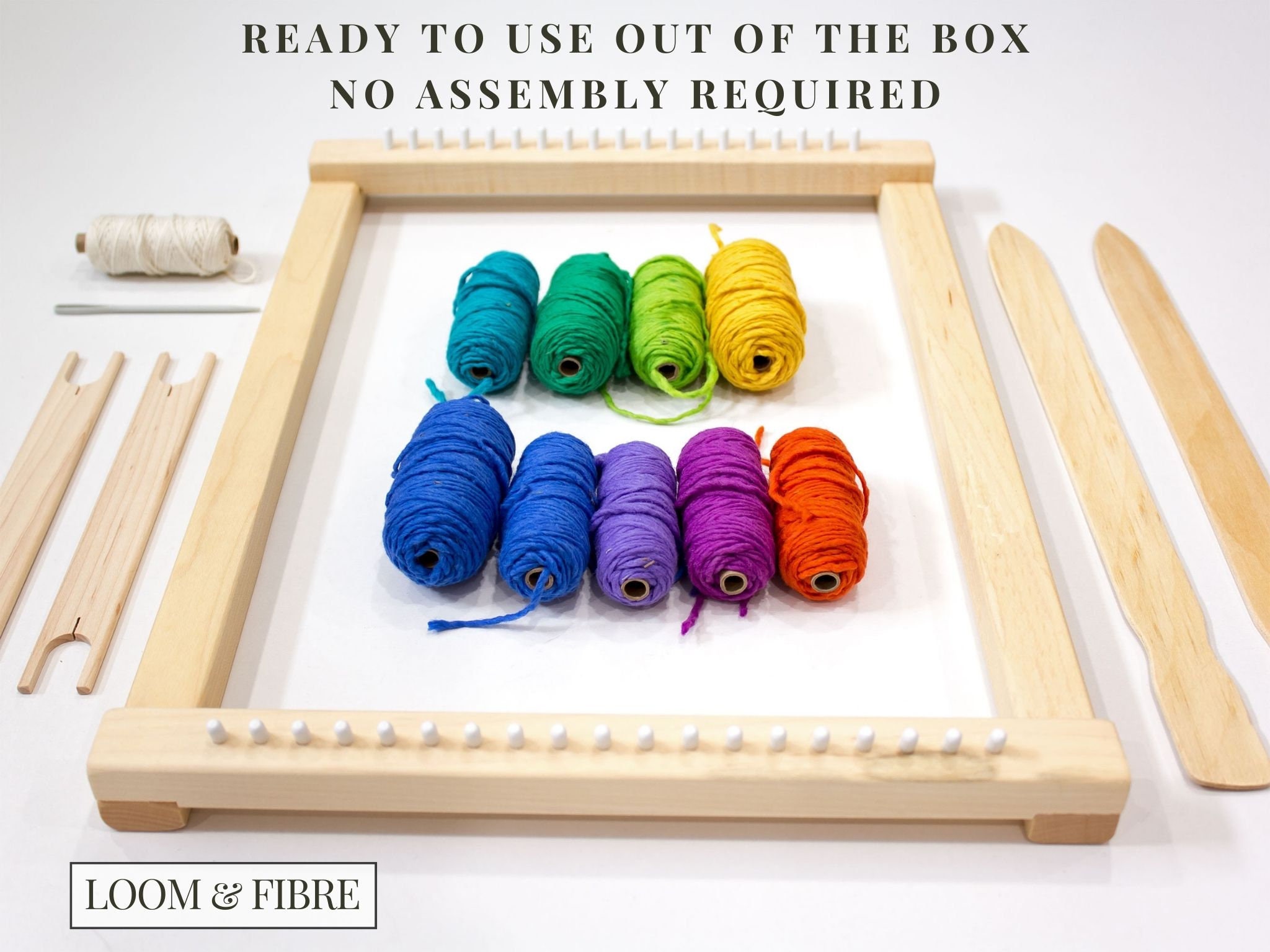 Hardwood Frame Loom Weaving Starter Kit Tapestry Loom Lap Loom Kit ...