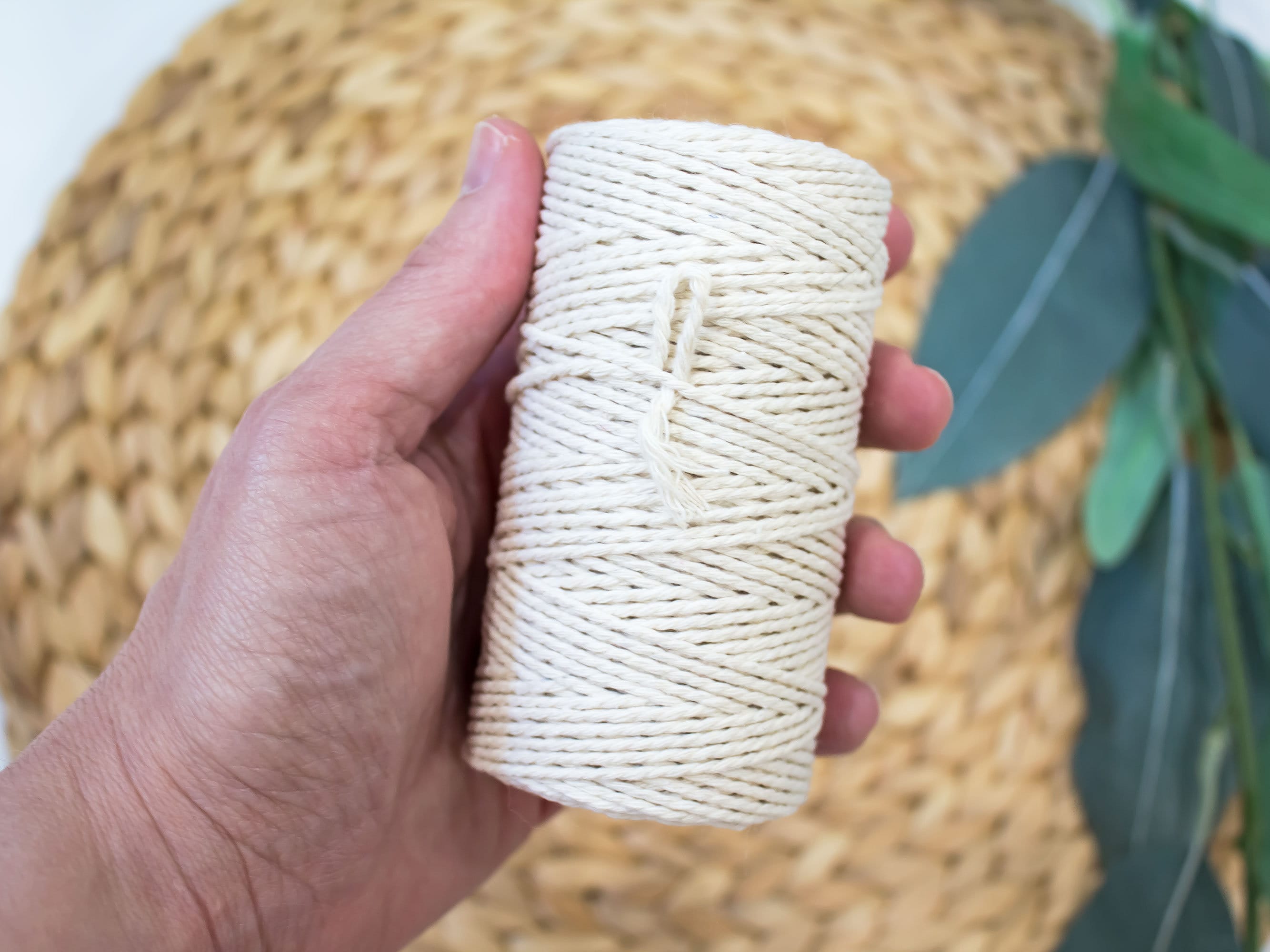 Warp String | Natural Cotton String | 1mm String | 1mm 2-ply Cord ...