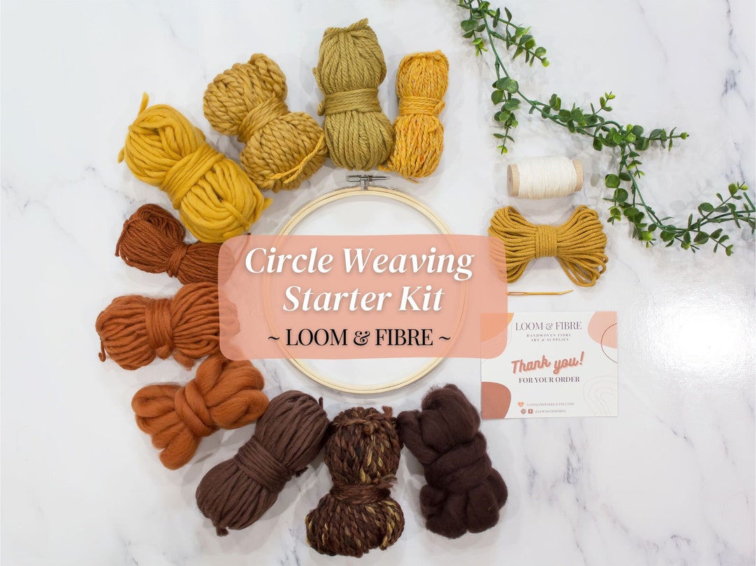 Circle Weaving Kit - Round Weaving Starter Kit - Beginner Weaving Kit ...