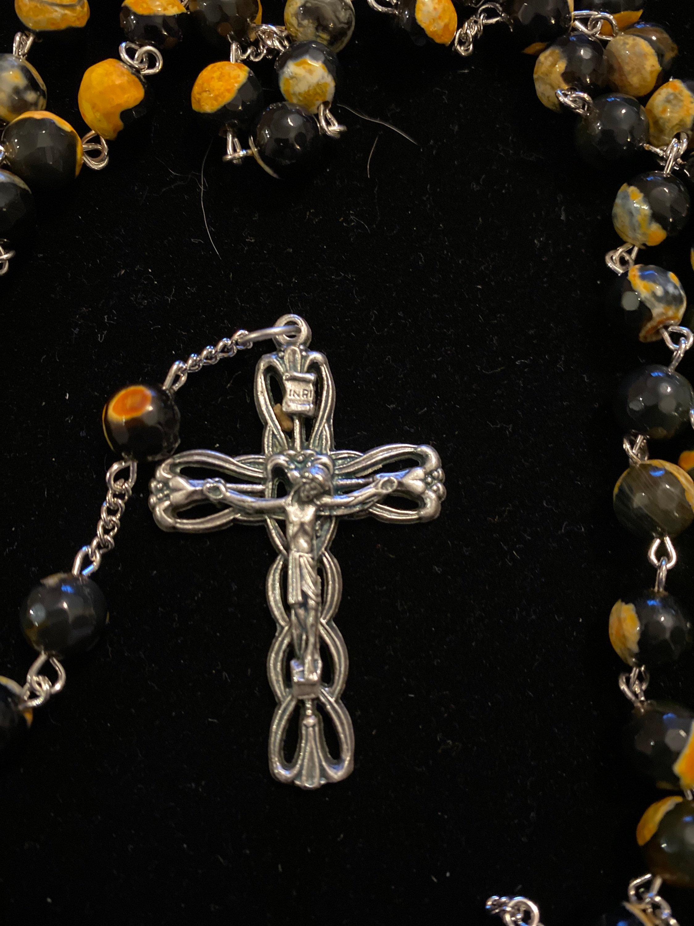 Stunning Bumblebee Agate Rosary - Etsy