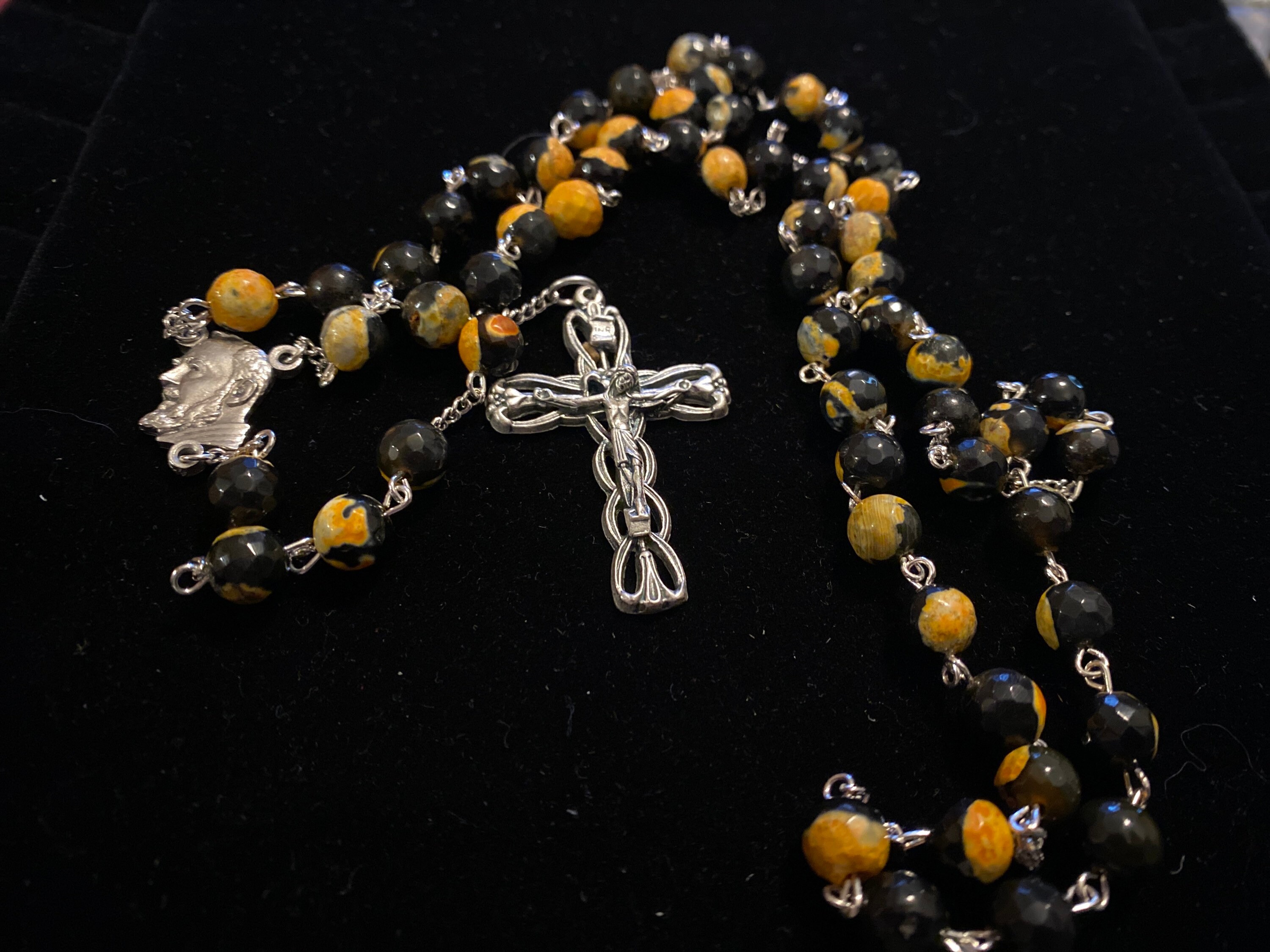 Stunning Bumblebee Agate Rosary - Etsy