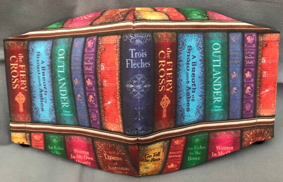 Outlander Face Mask Bookshelf Face Mask 100% Cotton Nose | Etsy