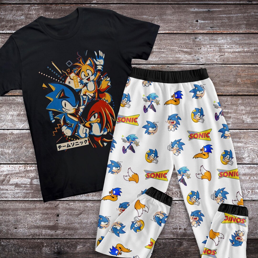 Sonic Holiday Pajamas Set, Sonic the Hedgehog Personalized Family ...