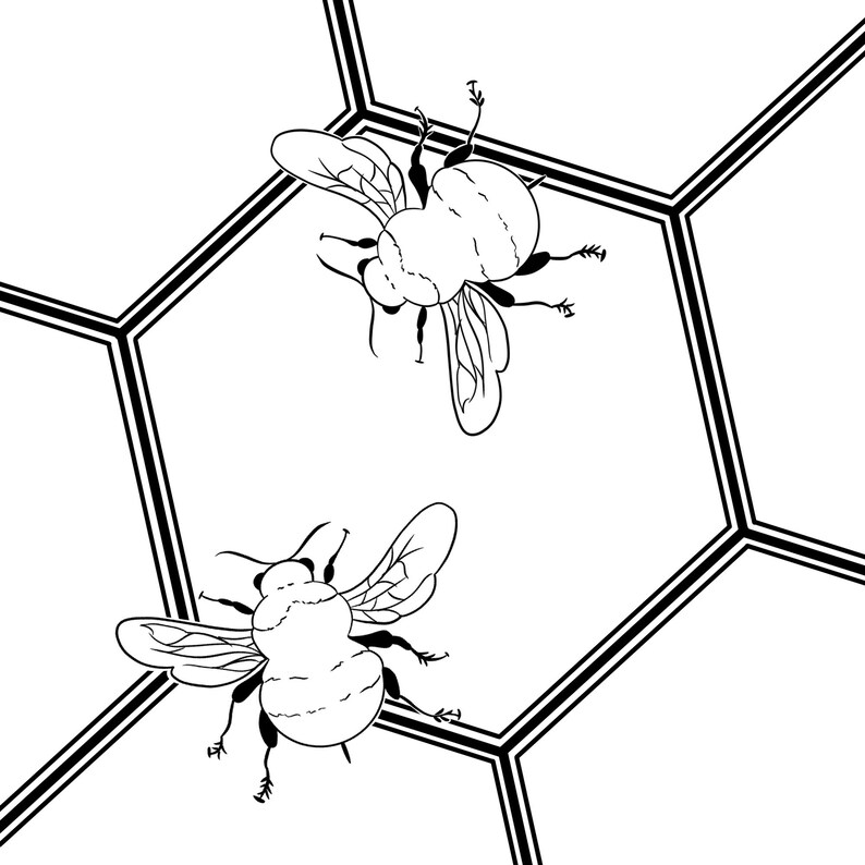 Bee Happy Coloring Page Collection - Etsy