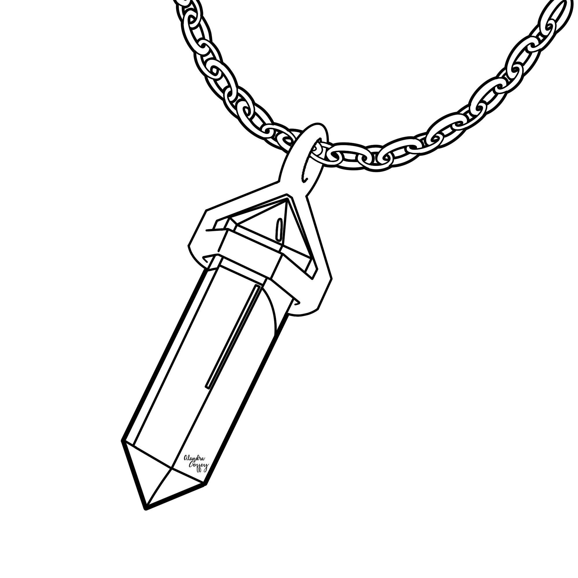 Crystal Coloring Pages Etsy 5786