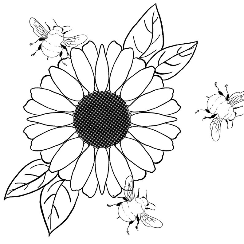 Bee Happy Coloring Page Collection - Etsy