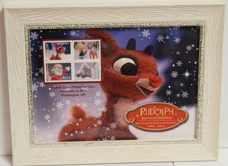 Rudolph the Red Nosed Reindeer Framed Art Issued by the US Postal ...