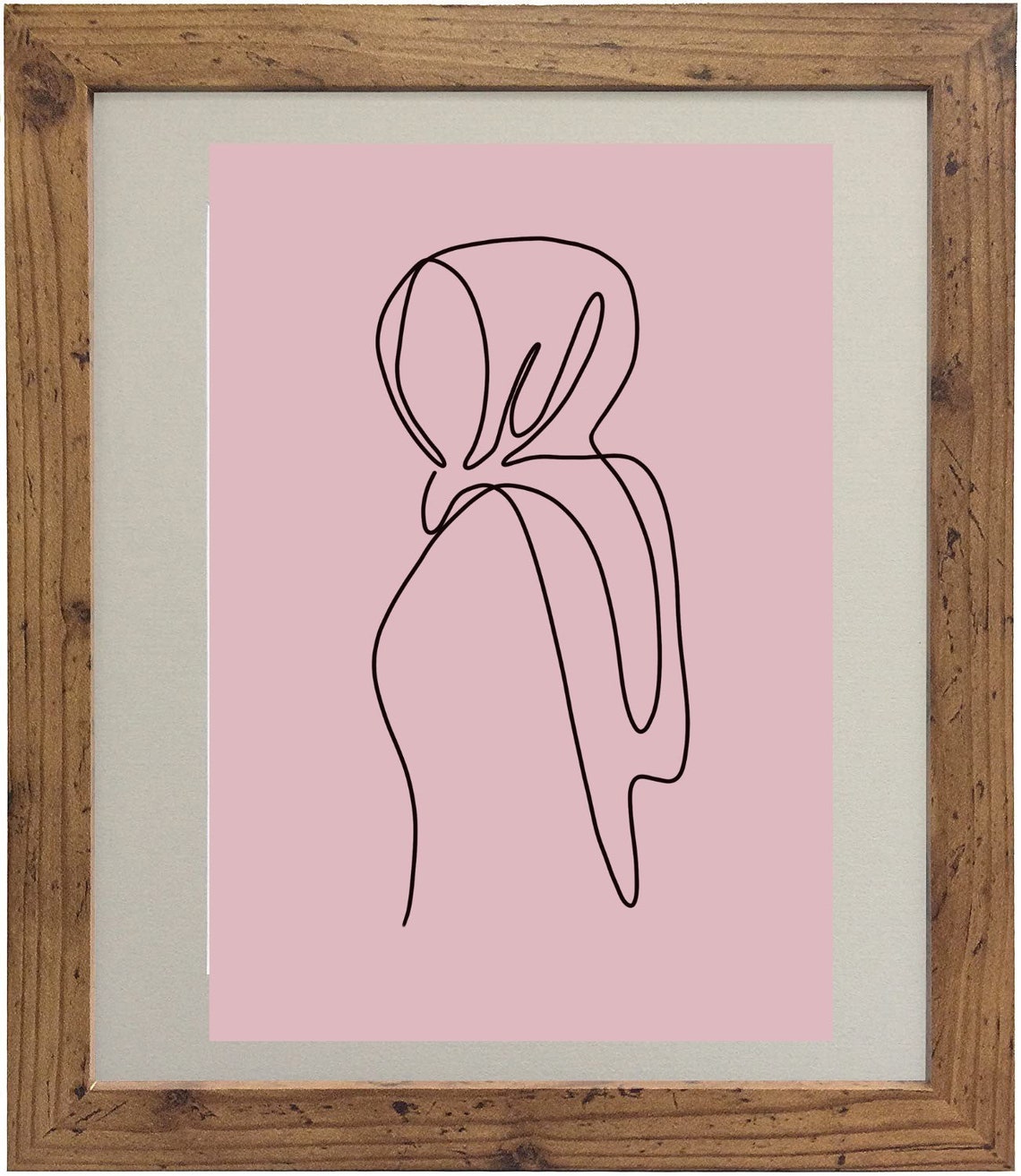Hijabi Woman Line Art | Modern Art - Etsy