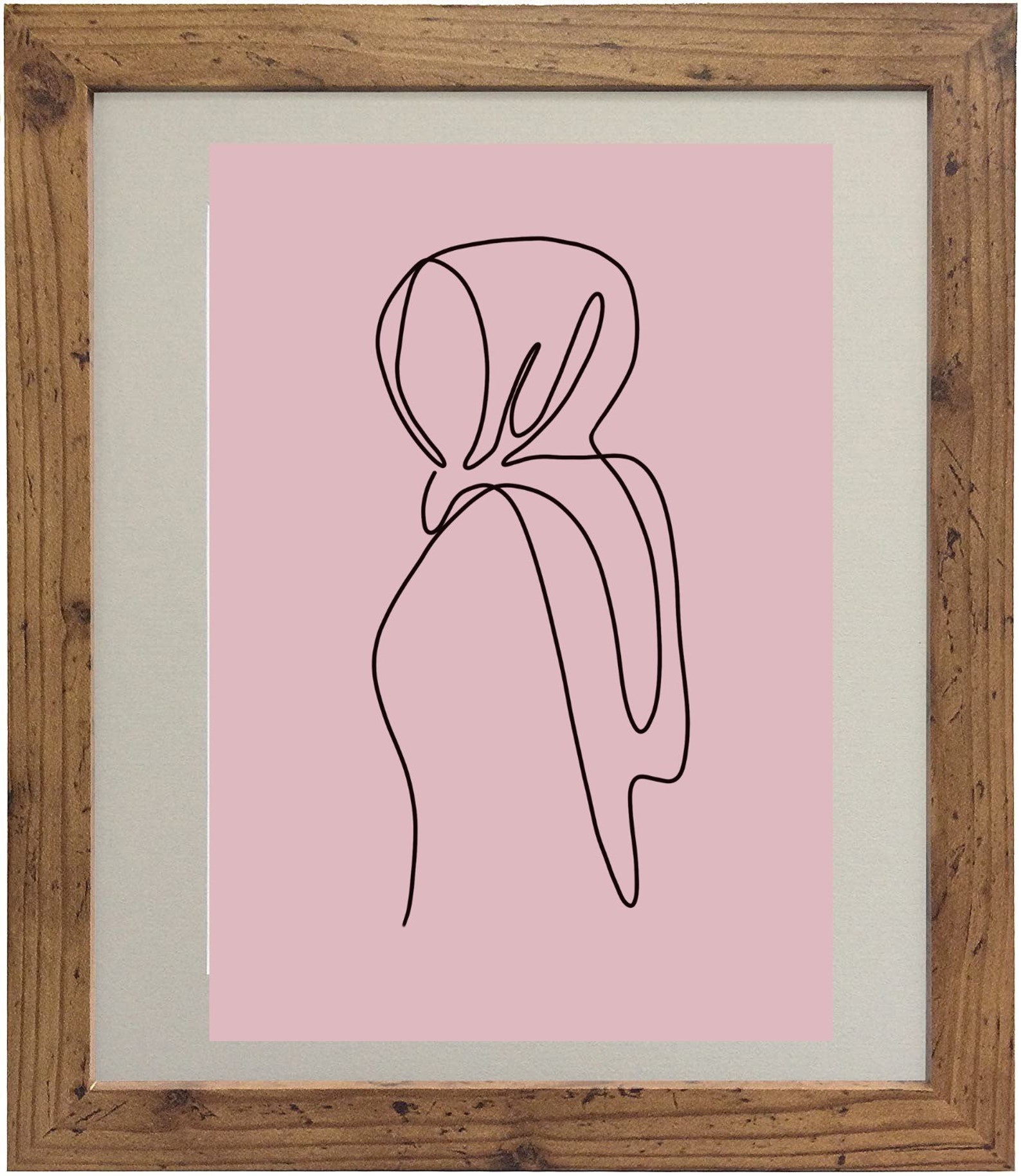 Hijabi Woman Line Art | Modern Art - Etsy