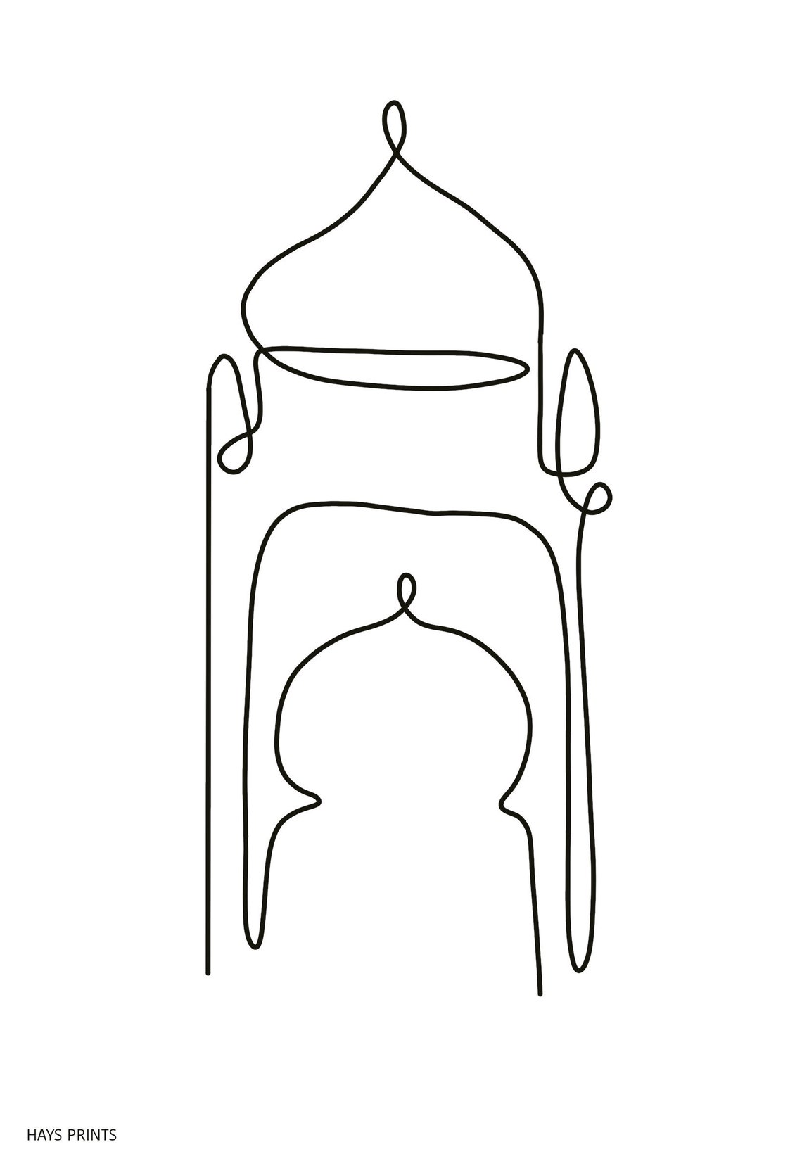 Mosque Line Art | Islamic Modern Art | Digital Print - Etsy