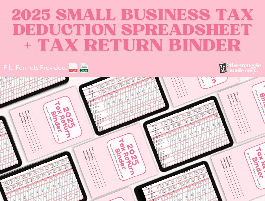 2025 Small Business Tax Binder | Printable Tax Organizer (U.S. Taxes ...