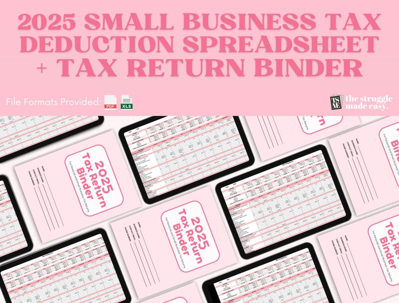 2025 Small Business Tax Binder | Printable Tax Organizer (U.S. Taxes ...