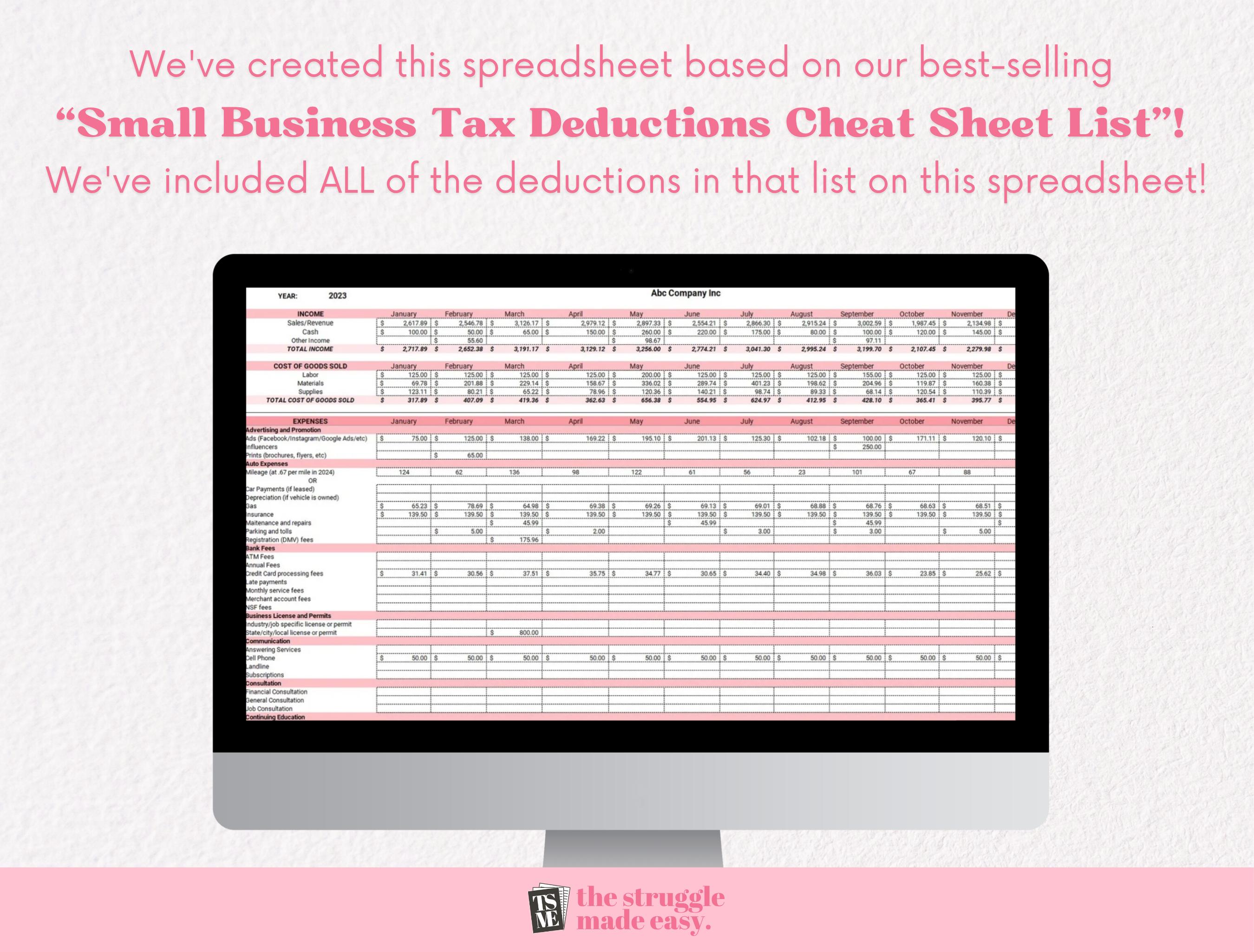 2025 Small Business Tax Binder | Printable Tax Organizer (U.S. Taxes ...