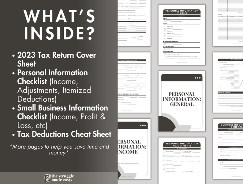 2023 Tax Return Binder: Small Business & Personal (PDF Download) - Etsy