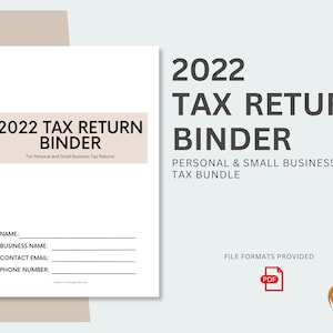 2022 Tax Return Binder | Personal + Small Business Tax | PDF Download ...