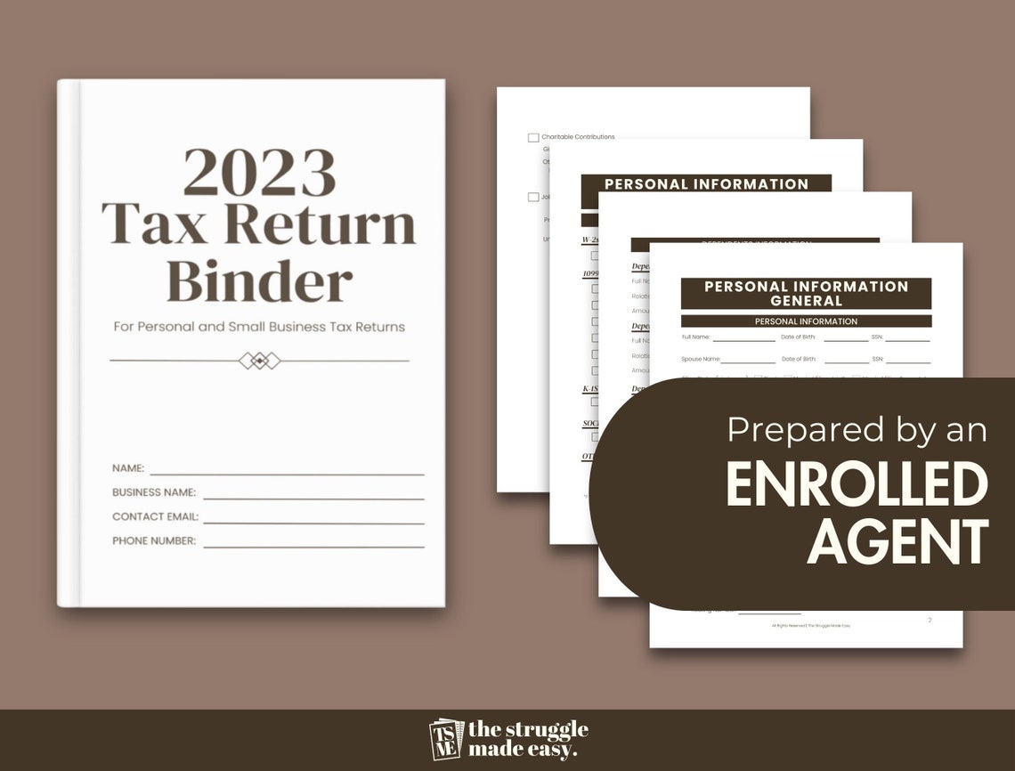 2023 Tax Return Binder: Personal & Small Business (PDF Download) - Etsy