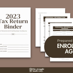 2023 Tax Return Binder: Personal & Small Business (PDF Download) - Etsy