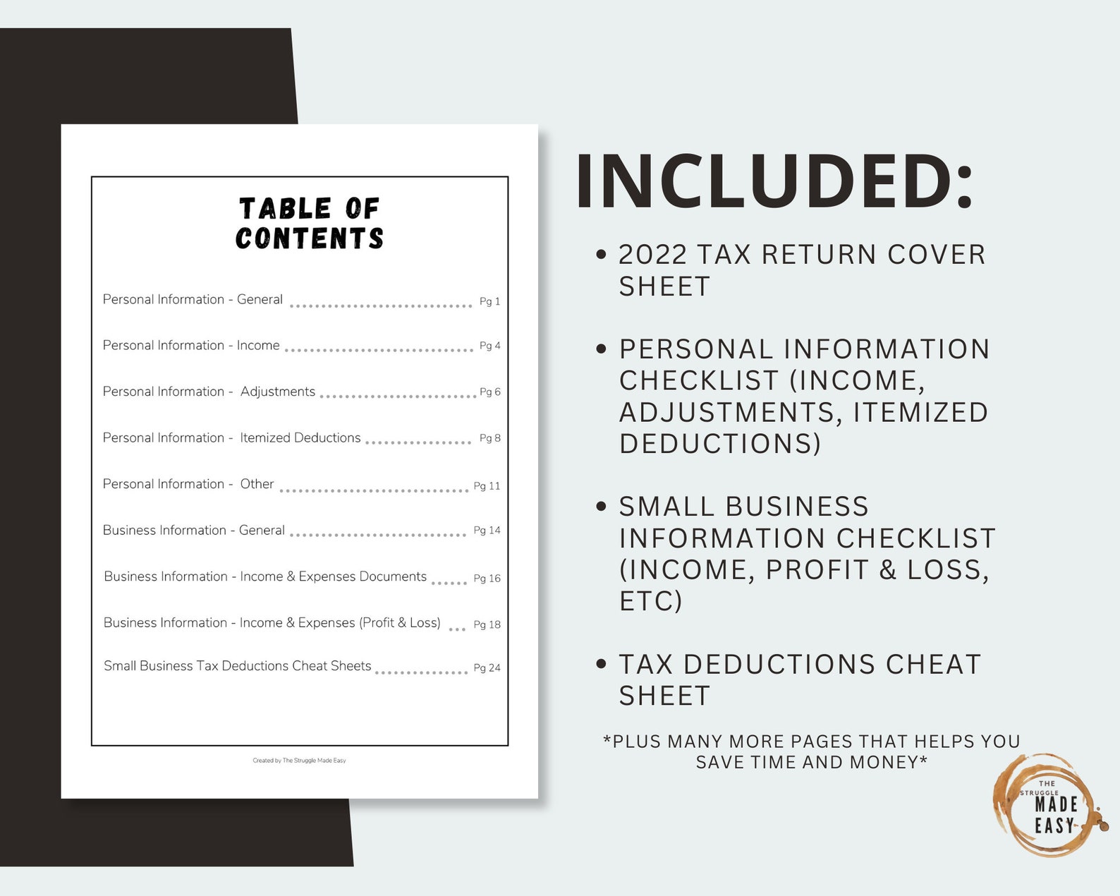 2022 Tax Return Binder: Personal & Small Business (PDF Download) - Etsy