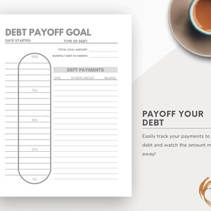 Savings and Debt Tracking Printables| Color-in Worksheets| Printable ...
