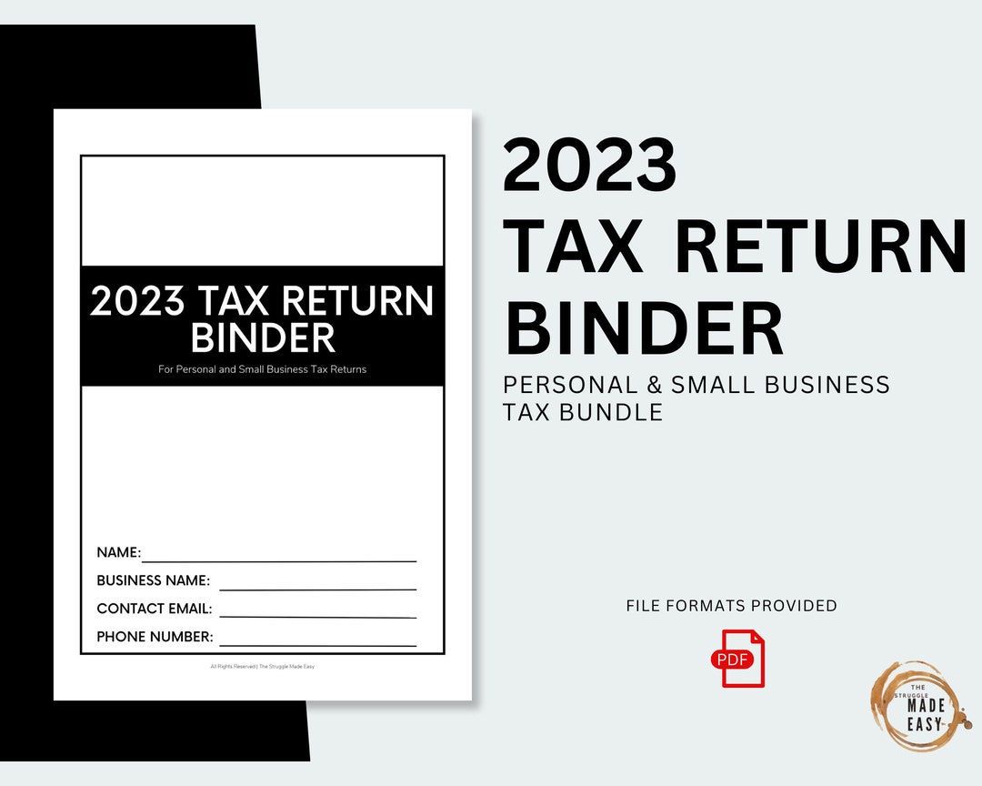 2023 Tax Return Binder: Small Business & Personal (PDF Download) - Etsy