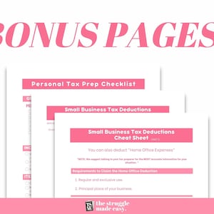 Small Business Tax Deduction Checklist: Expense Tracker (digital ...