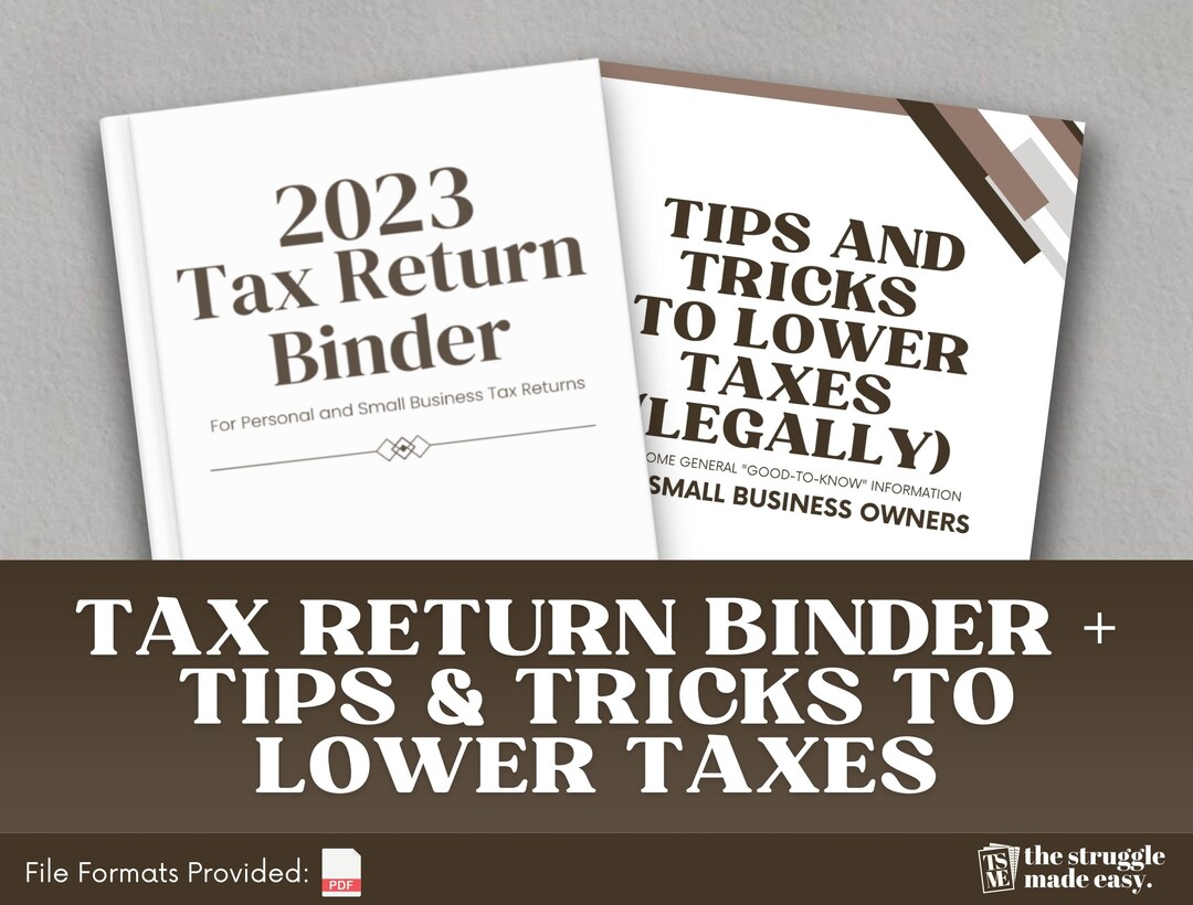2023 Tax Return Binder: Small Business Tax Deductions & Tips (digital ...