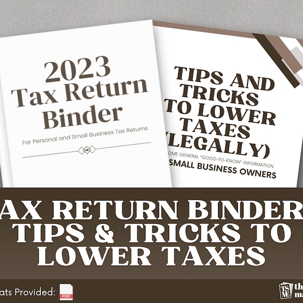 2021 Tax Return Binder in Pink Individual AND Business Tax PDF Download ...