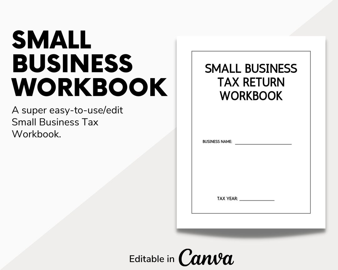 Small Business Tax Return Workbook | Editable | Tax Organizer | Self ...
