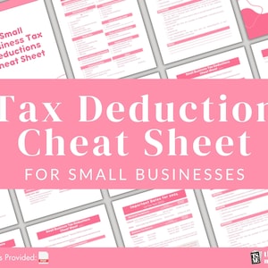 Small Business Tax Deduction Checklist: Expense Tracker (digital ...